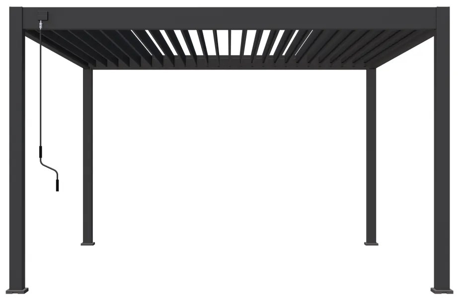 Outdoor Creations Hliníková pergola s lamelami HORIZON PRIME 400x400cm 4 stojky Barva: Bílá RAL 9016