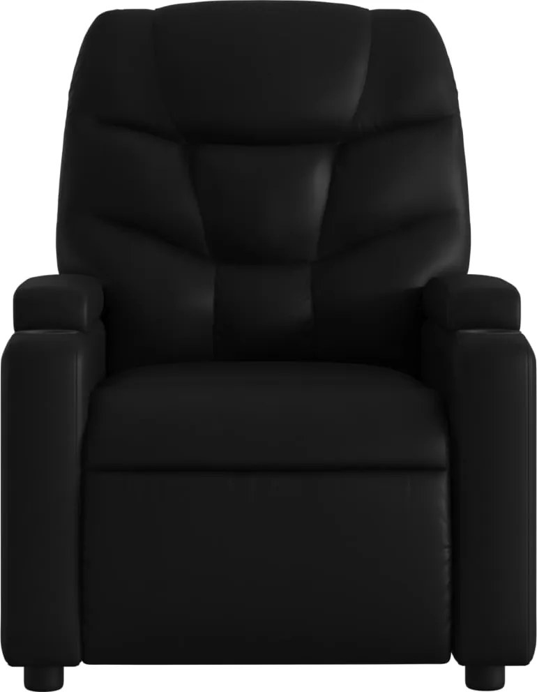 Polohovací křeslo černé, umělá kůže 3205640