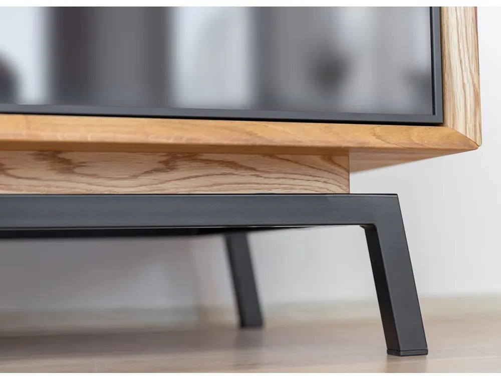 Massive home | TV stolek 2.1 střední sklo, dub, barva přírodní dub, kolekce Modern Loft