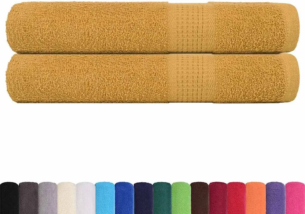Ručníky FROGN 2 ks zlaté 100x200 cm 360 g/m² 136818