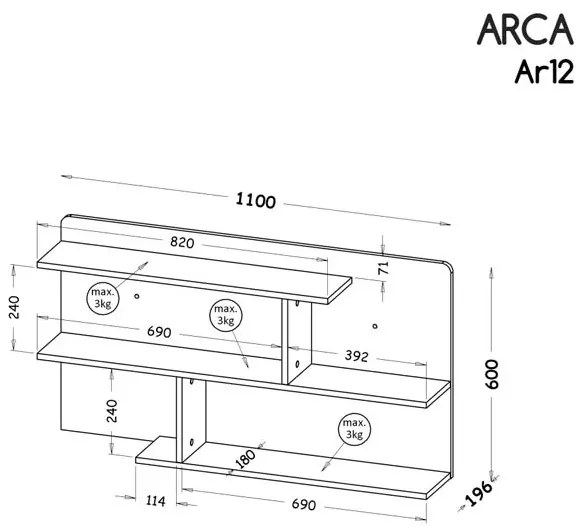 Dolmar Závěsný panel Arca AR12