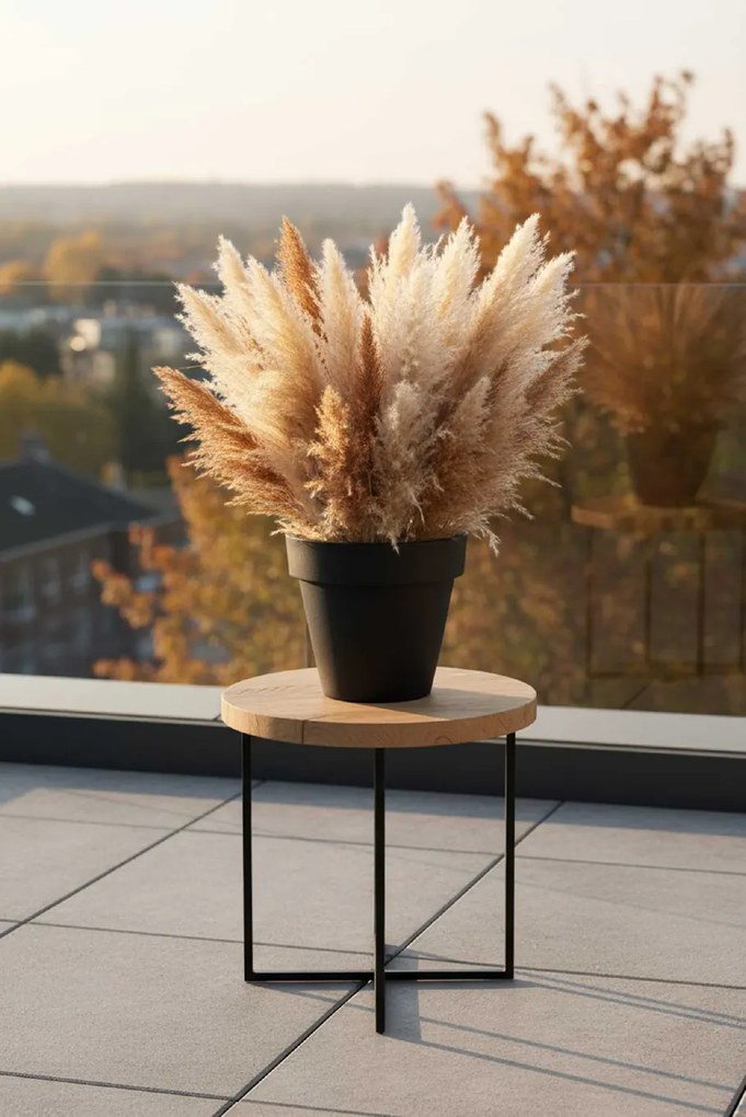 Květináč LEVANTA, plast, výška 27 cm, antracit