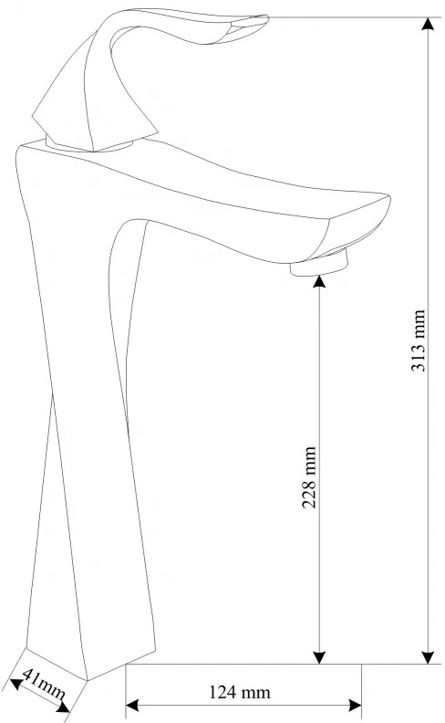 Mexen ESTRELLA - Vysoká baterie umyvadlová, Chrom, 72310-00