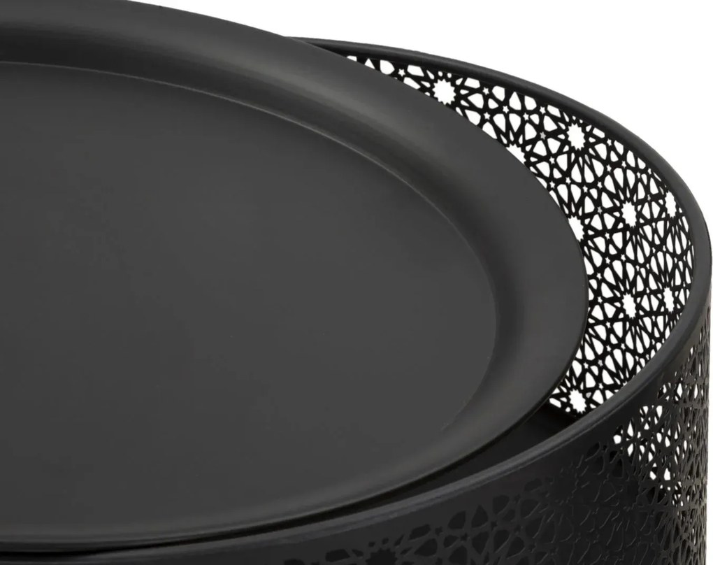 Odkládací stolek Blacky 40 cm černý/zlatý
