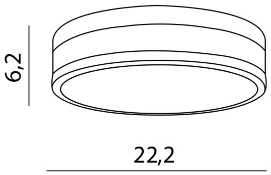 LED stropní svítidlo Kari 22 chrom