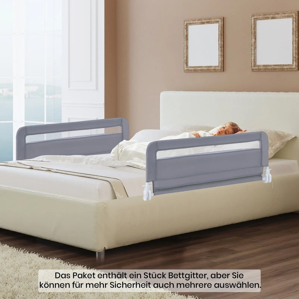Costway Zábrana na postel pro batolata 100 cm skládací zábrana na dětskou