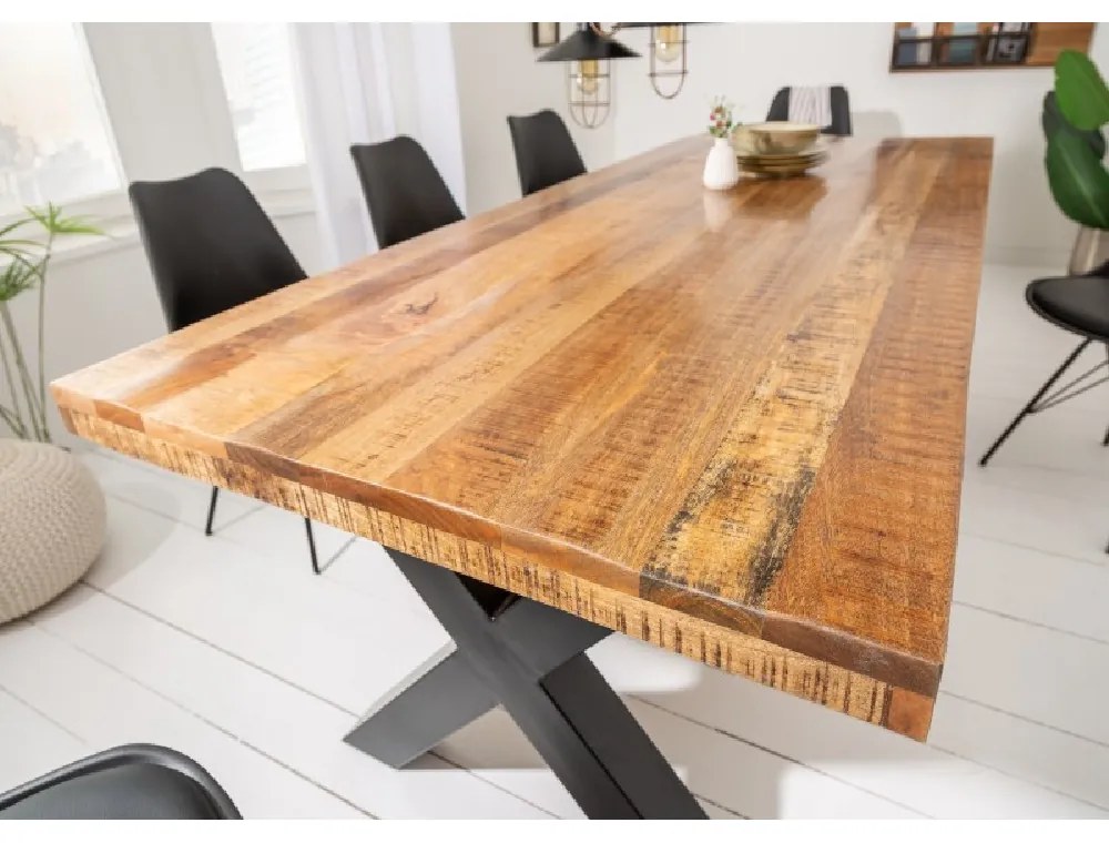 Massive home | Jídelní stůl 240x100 Iron Craft mango 70mm