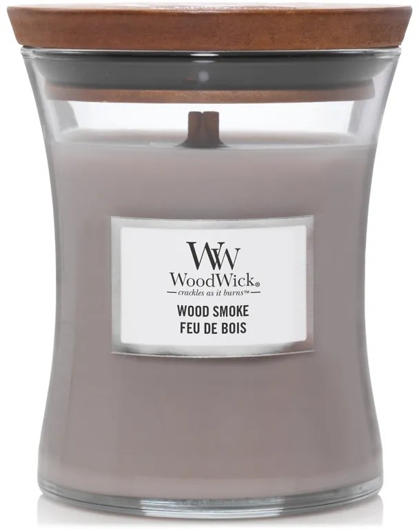 WoodWick – svíčka Wood Smoke (Kouř z cedrového dřeva) Velikost: střední 275 g