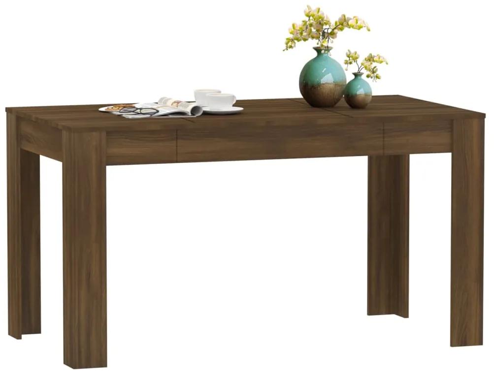 Jídelní stůl hnědý dub 140 x 74,5 x 76 cm kompozitní dřevo - Default Title