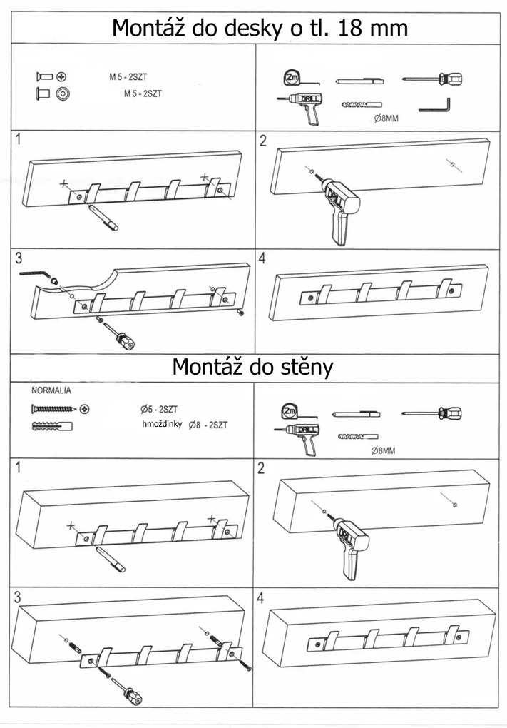 In-Design Věšák Santos černý velký