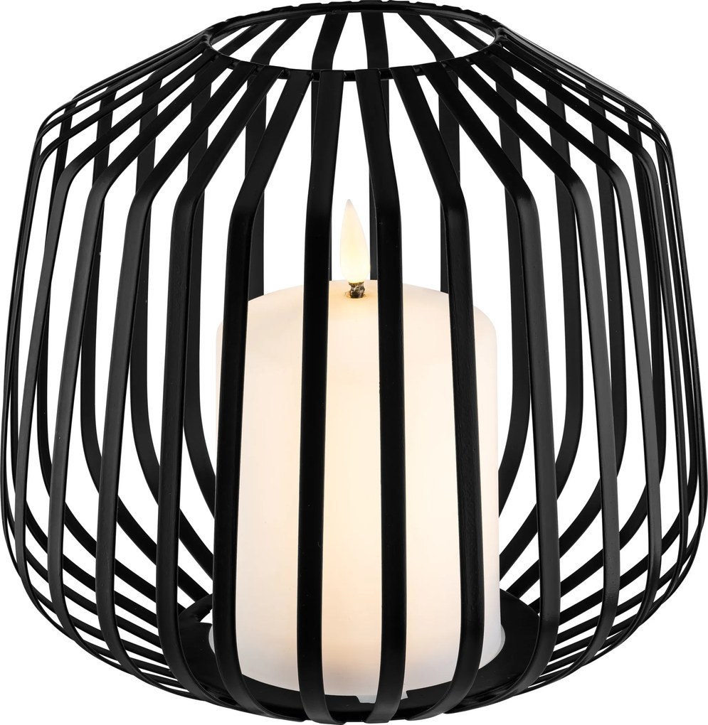 Livarno® LED svíčka v kovovém košíku (černá)