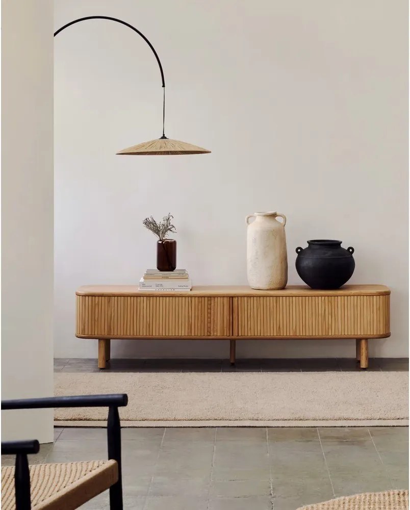 Nástěnné svítidlo v černo-přírodní barvě Rosella – Kave Home