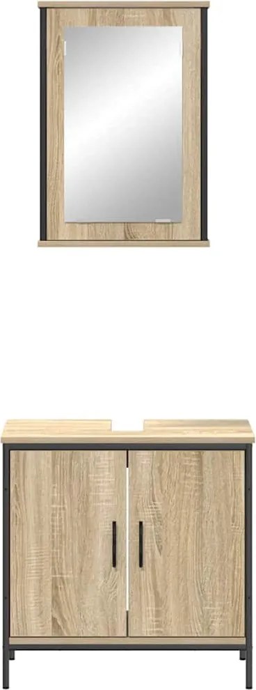 Sada koupelnového nábytku 2 ks Hnědá 60 x 30 x 60 cm 3345131