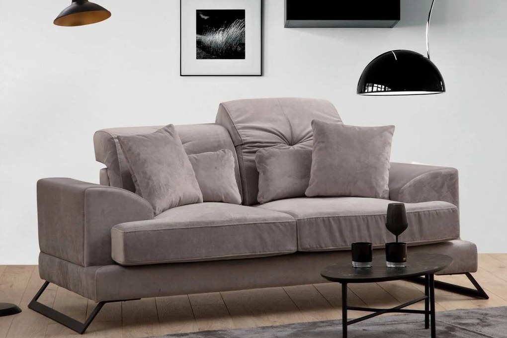 Designová sedačka Heimana 185 cm světle šedá