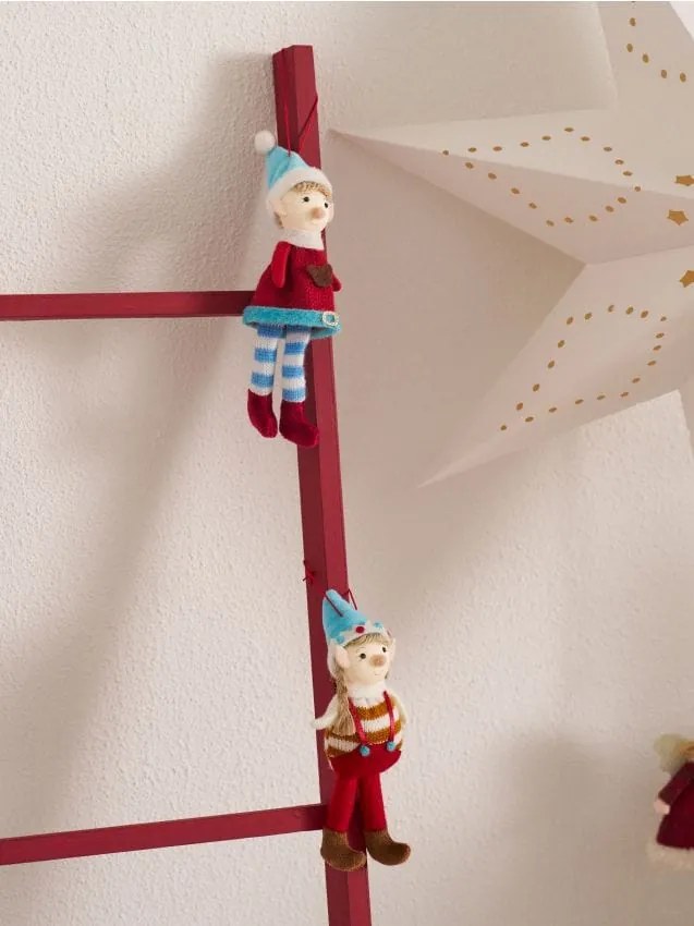Sinsay - Vánoční dekorace ve tvaru elfů 2 pack - vícebarevná