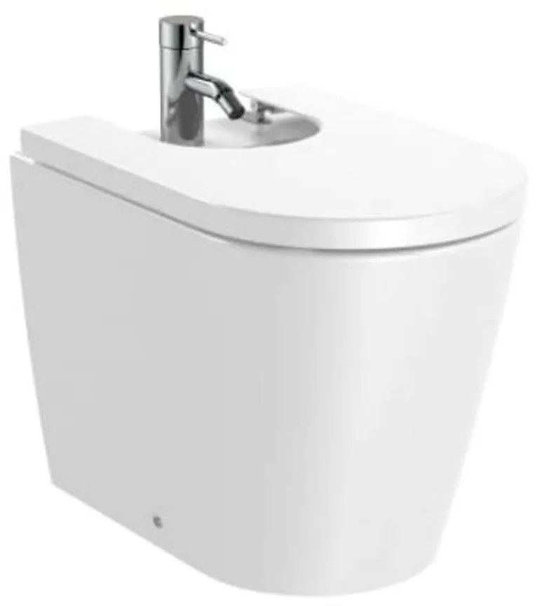 Roca Inspira - Stojící bidet, s přepadem, otvor pro baterii, bílá A357527000