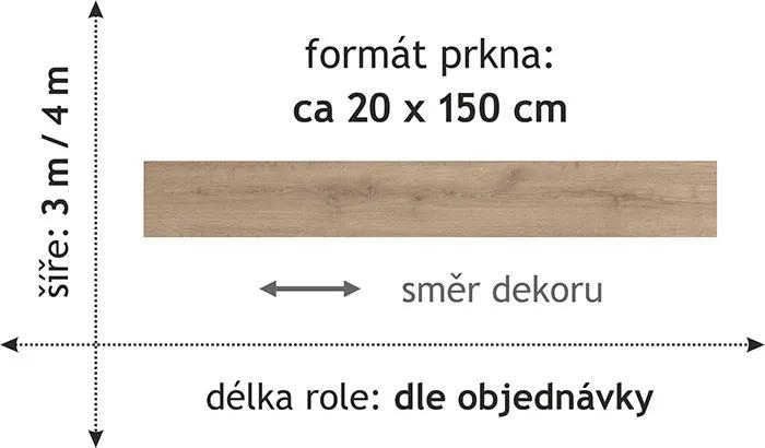 PVC bytové DUPLEX 1754 dekor dřeva - šíře 3 m , Délka pasky: 3m