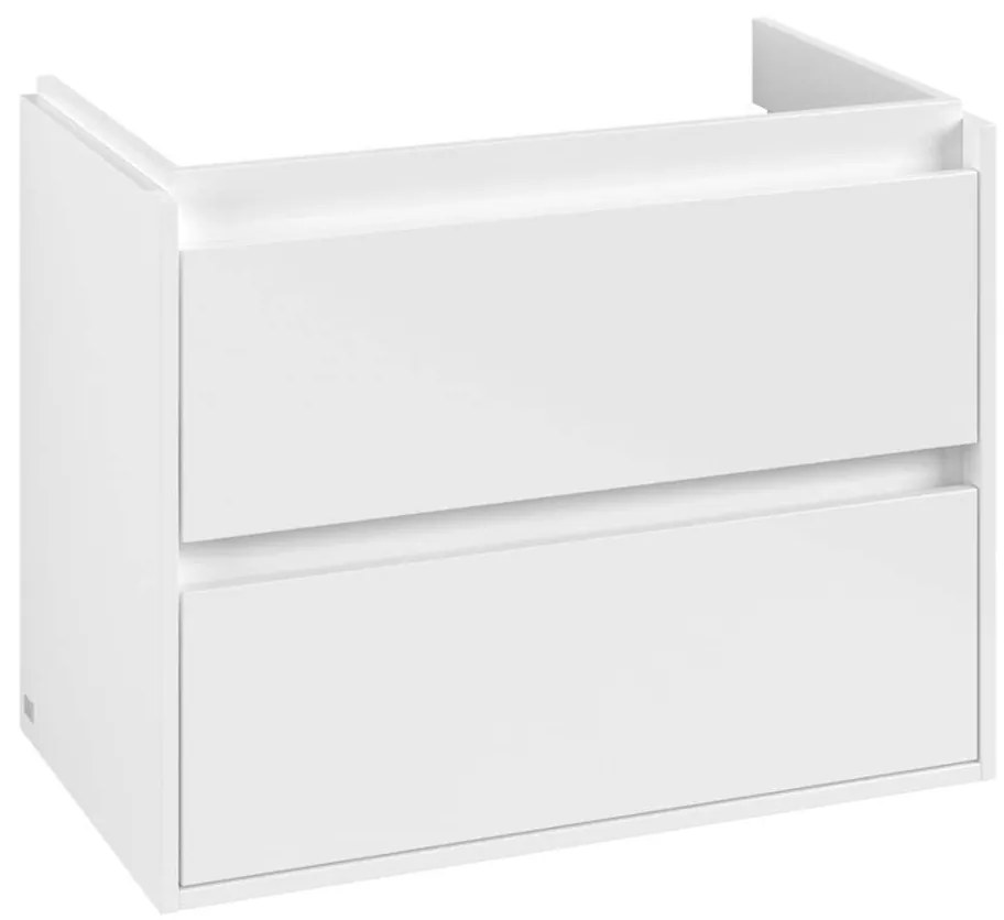 Villeroy & Boch Skyla - Umyvadlová skříňka, 77x60x44 cm, 2 zásuvky, Brilliant White C79700VE
