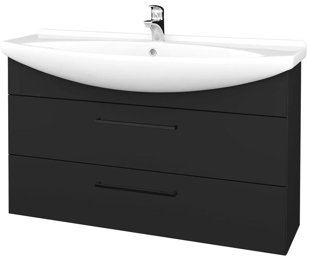 Dřevojas Koupelnová skříň TAKE IT SZZ2 120 Varianta: N01 Bílá lesk / Úchytka T06 / D16 Beton tmavý