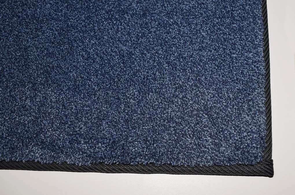 Lano, Kusový koberec Supersoft s bordurou 710 tm. modrý, 200x200, modrá, chodba / předsíň