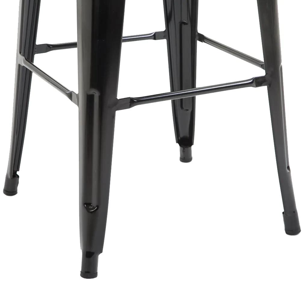 Barová židle Ritzville - práškově lakovaný kov | černá