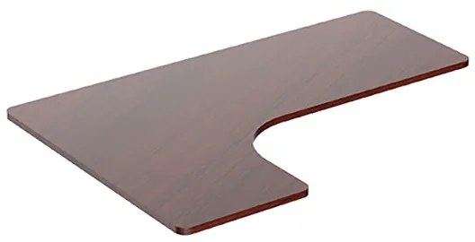 Deska stolu rohová ERGODESK CORNER— 160x110-60x2,5 cm, laminovaná dřevotříska akát