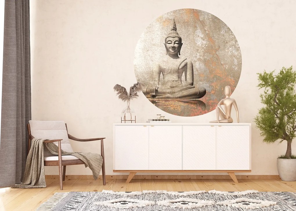 Samolepící vliesová fototapeta na zed' Meditující Buddha | 140 x 140 cm | DCR3302