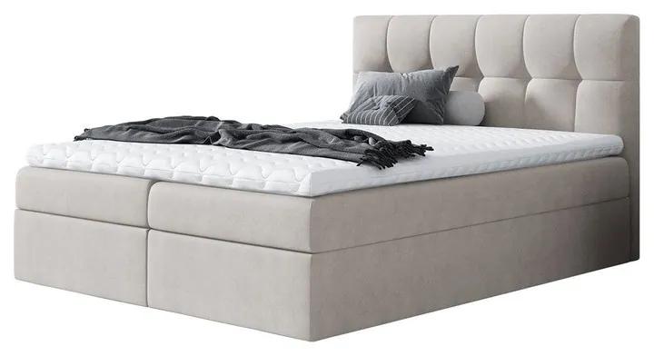 Kontinentální postel Rdest, Rozměr postele: 140x200, Barva:: ekokůže Soft 011 (černá)