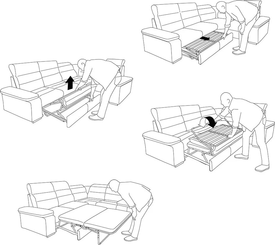 Sedací souprava Korfu mini | PRAVÁ | 296x225 cm | rozkládací, bez úložného prostoru | VÝBĚR TKANIN