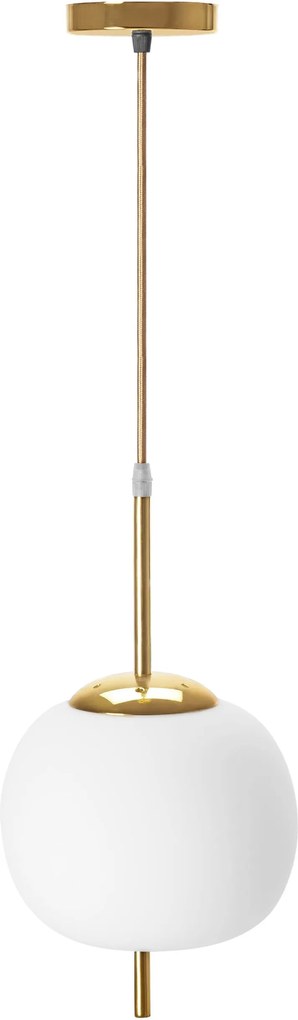 Toolight - skleněná závěsná stropní lampa APP669-1CP, zlatá, OSW-00094