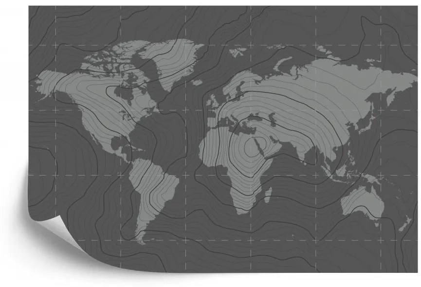 Fototapeta Mapa Světa Moderna Strukturální vinyl 104x70.5