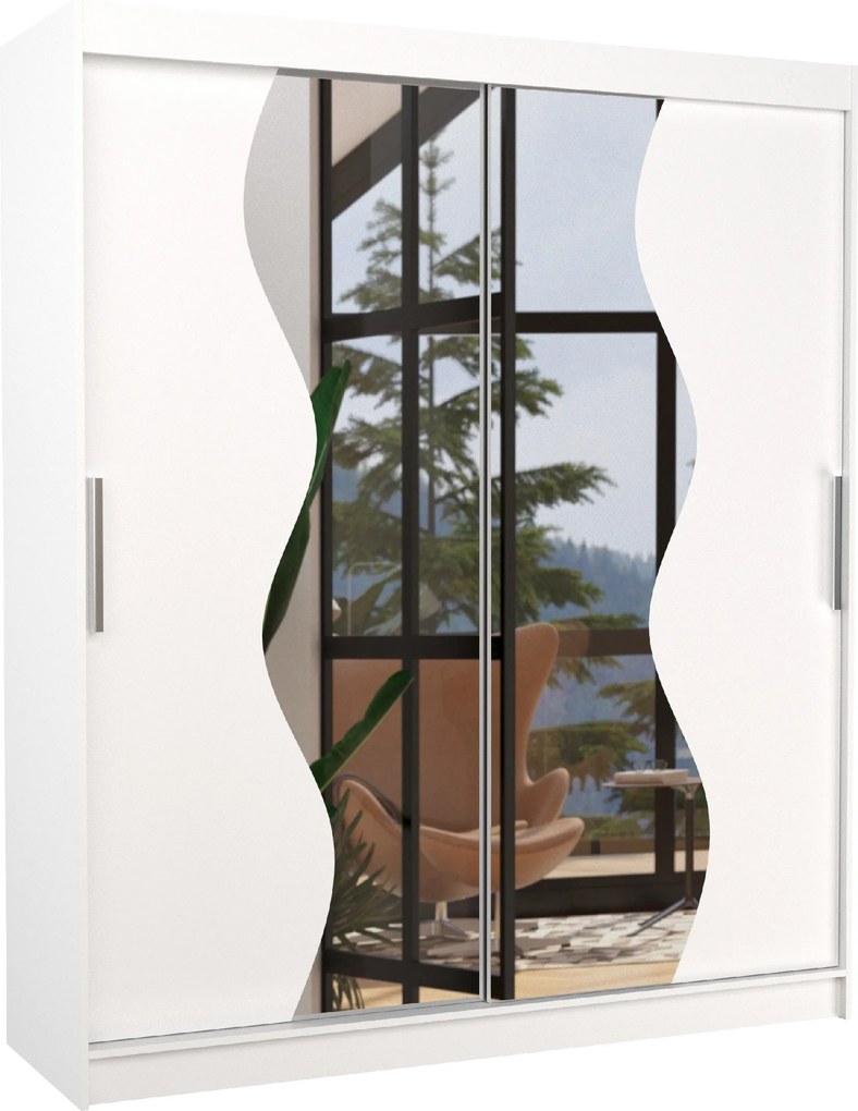 ADRK Furniture Posuvná skříň s zrcadlem MEDISON 180 ADRK-SW-MED-W-180