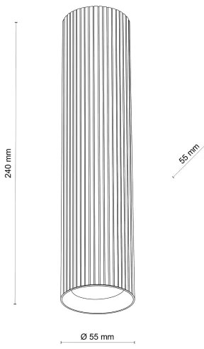 Bodové svítidlo TUNE L 1xGU10/10W/230V 24 cm hnědá