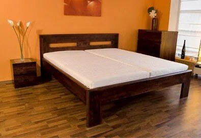Postel Postelia NOVA Buk 160x200 - dřevěná postel z masivu o šíři 4 cm