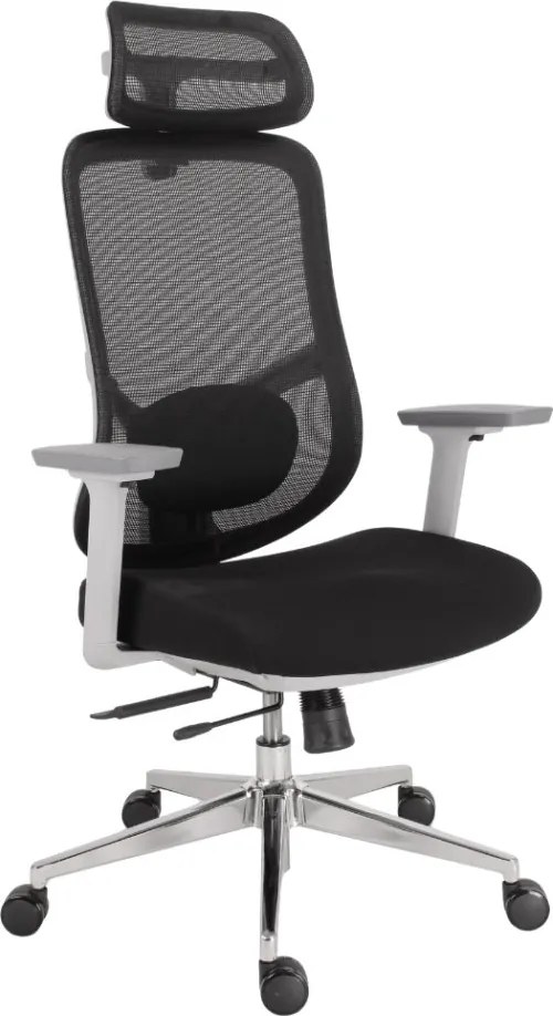 Kancelářská ergonomická židle Neoseat ALLY WHITE — černá / bílá, nosnost 150 kg