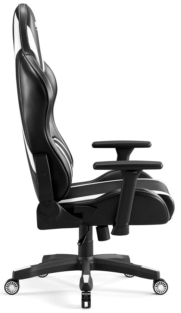 Herní židle z ekokůže King Size, černo-bílá: Diablo X-Horn 2.0