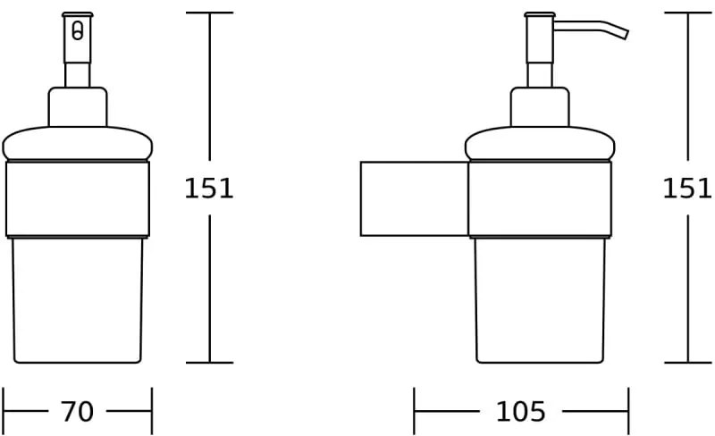 Mexen Base, nástěnný dávkovač mýdla, chromová, 70882388-00