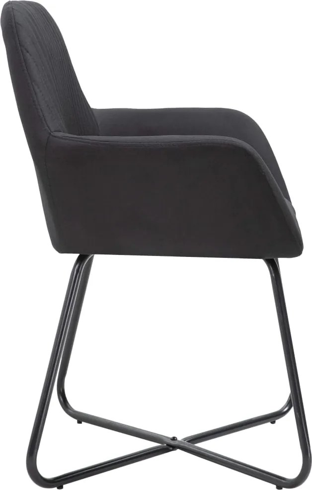 Jídelní židle 2 ks černé textil 249813