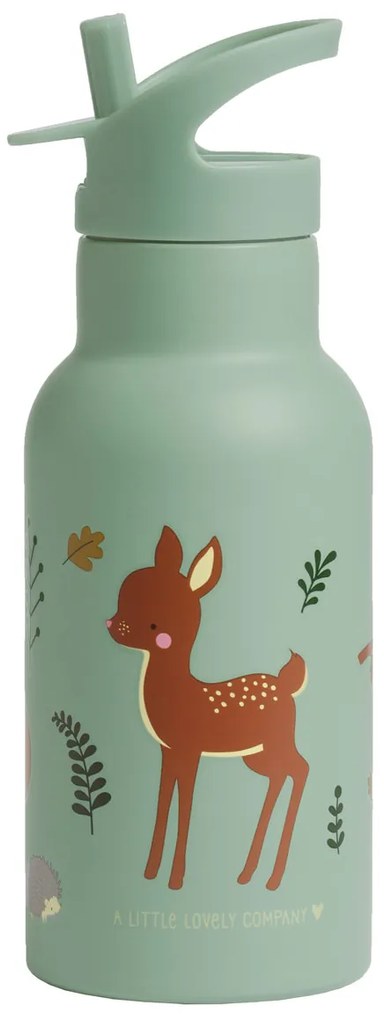 A Little Lovely Company - nerezová láhev na pití, 350 ml  - kamarádi z lesa