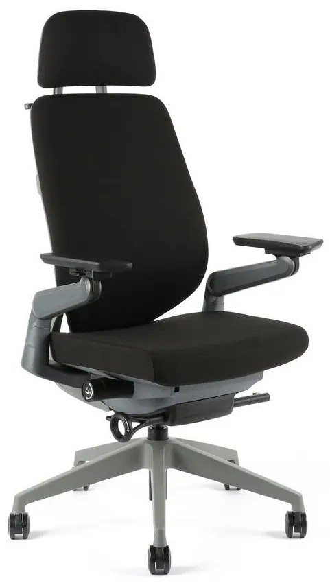 Office Pro Kancelářská ergonomická židle Office Pro KARME — více barev, s podhlavníkem a područkami Černá F06