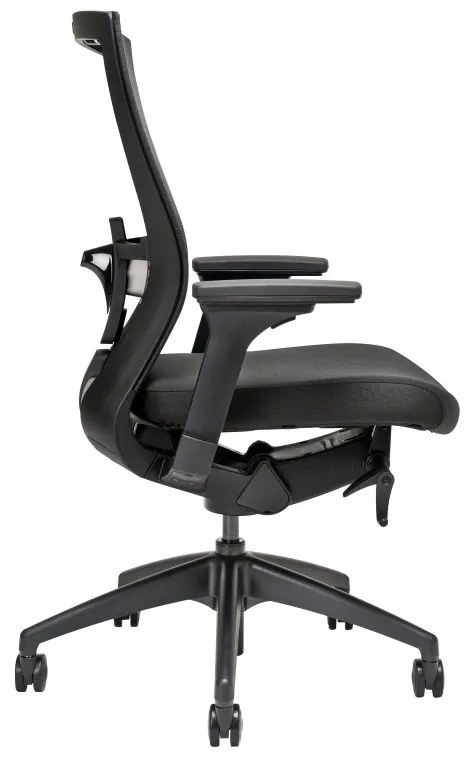Kancelářská židle na kolečkách Office More MERENS BP – s područkami a bez opěrky hlavy Vínová BI 202