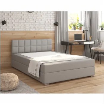 Postel boxspring FERATA KOMFORT 140x200 světle šedá