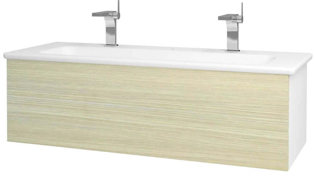 Dřevojas Koupelnová skříň VARIANTE SZZ 120 (umyvadlo Euphoria) Varianta: N01 Bílá lesk / L01 Bílá vysoký lesk