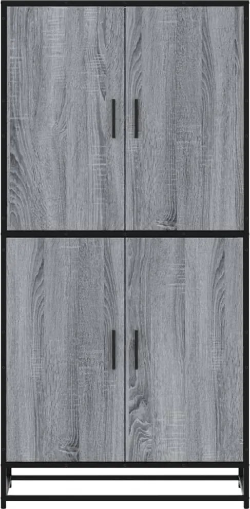 Skříň highboard šedá sonoma 68 x 35 x 139 cm kompozitní dřevo 3300833