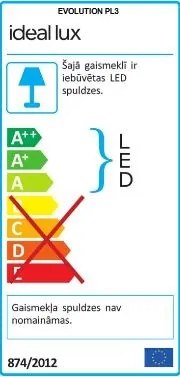 LED Stropní a nástěnné koupelnové svítidlo Ideal Lux Evolution PL3 1150lm