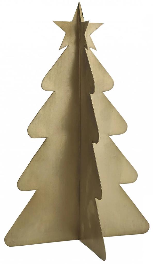 IB LAURSEN Dekorativní kovový stromeček Brass 24 cm, zlatá barva, kov