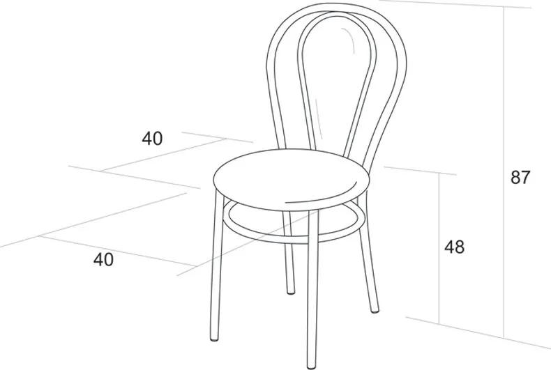 Bradop Jídelní židle ANTONIE Z82 chromová | Látka: 466 - RETRO-466