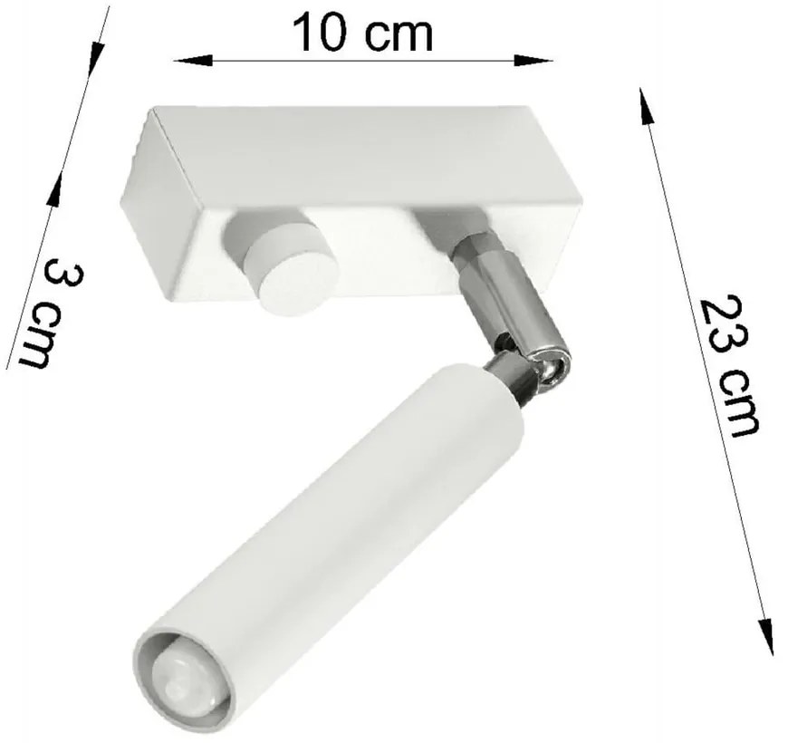 Bílé bodové svítidlo 10x3 cm Tiden – Sollux