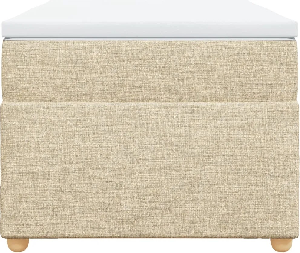 Box spring postel s matrací krémová 90x200 cm textil 3285350