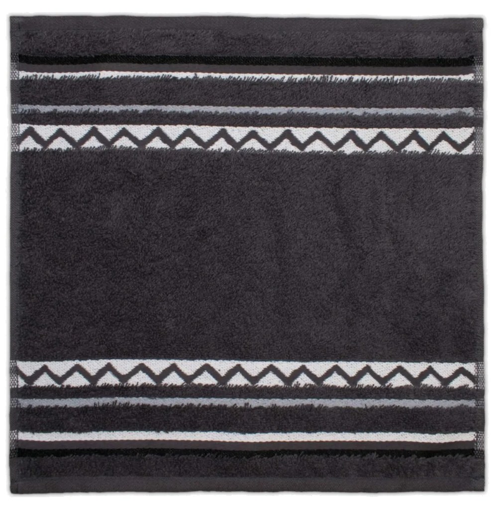 COUNTRY ručník 30 x 30 cm, tmavě šedá